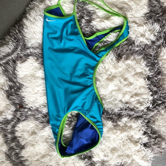 Nike | Swim | Blue And Teal Reversible Nike Swimsuit | Poshmark